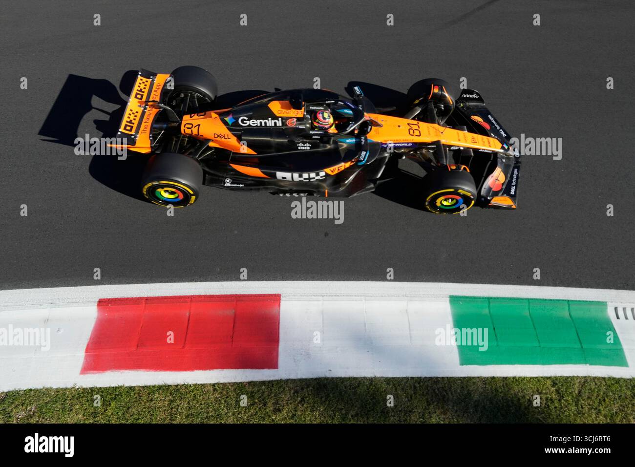 McLaren driver Oscar Piastri of Australia steers his car during the ...
