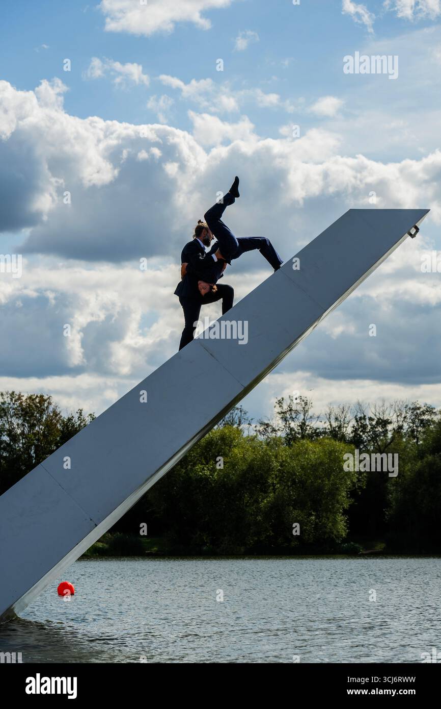 London, UK. 5 Sep 2025. The Weight of Water on Birchmere Lake ...
