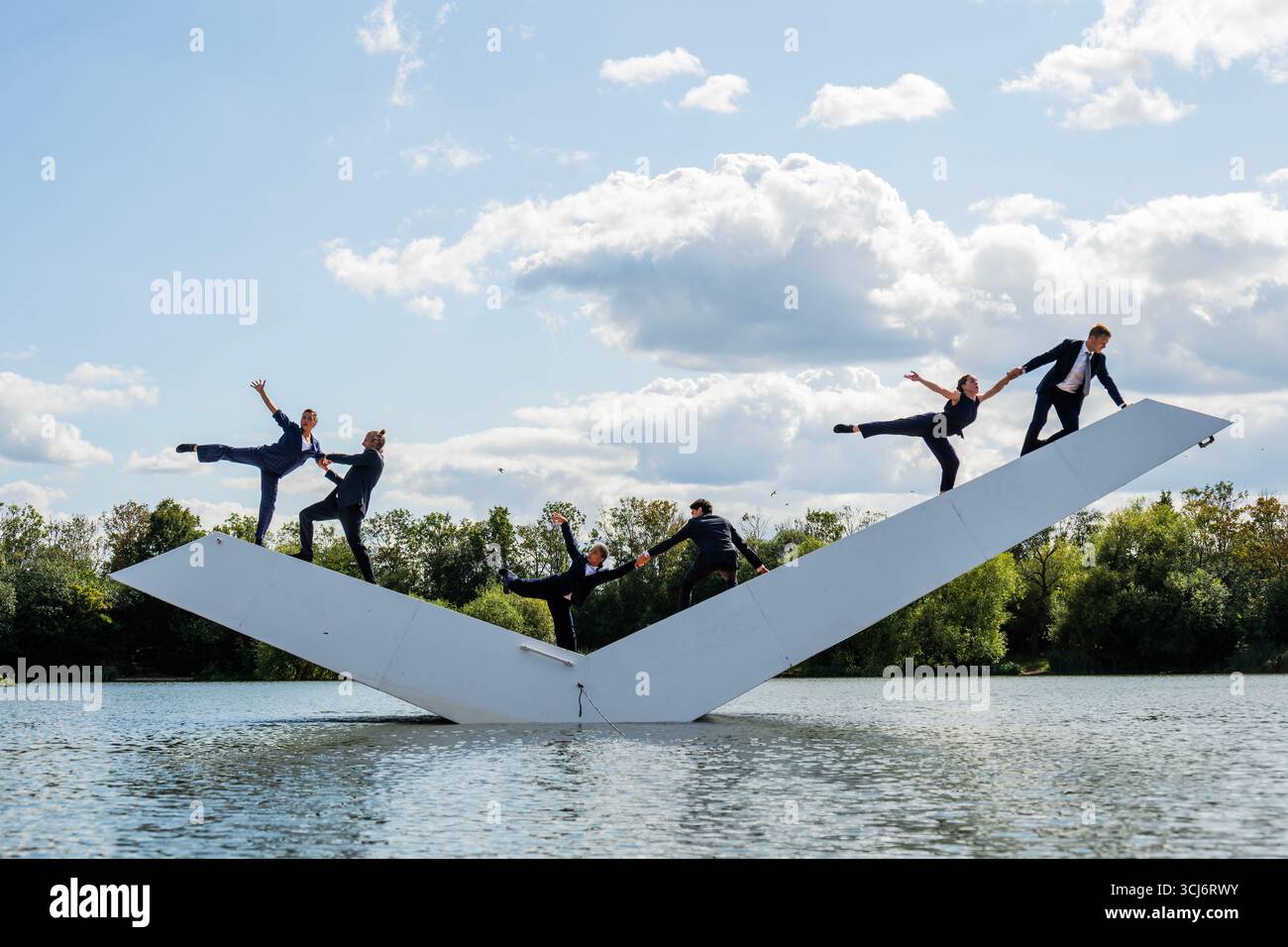London, UK. 5 Sep 2025. The Weight of Water on Birchmere Lake ...