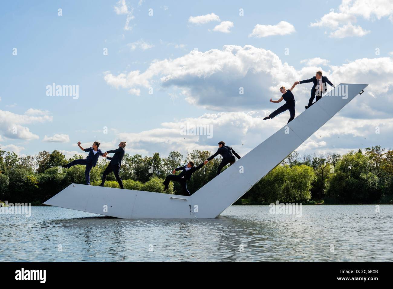 London, UK. 5 Sep 2025. The Weight of Water on Birchmere Lake ...