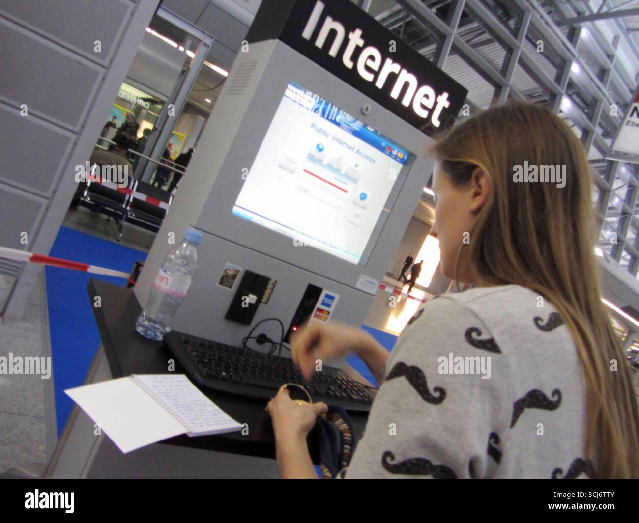 Digital wirtten on a chalkboard, symbol for internet and network ...