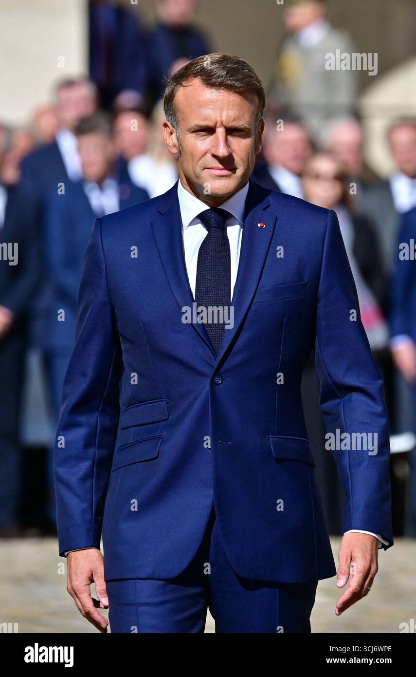 Emmanuel Macron (President of the French Republic) at Farewell to Arms ...