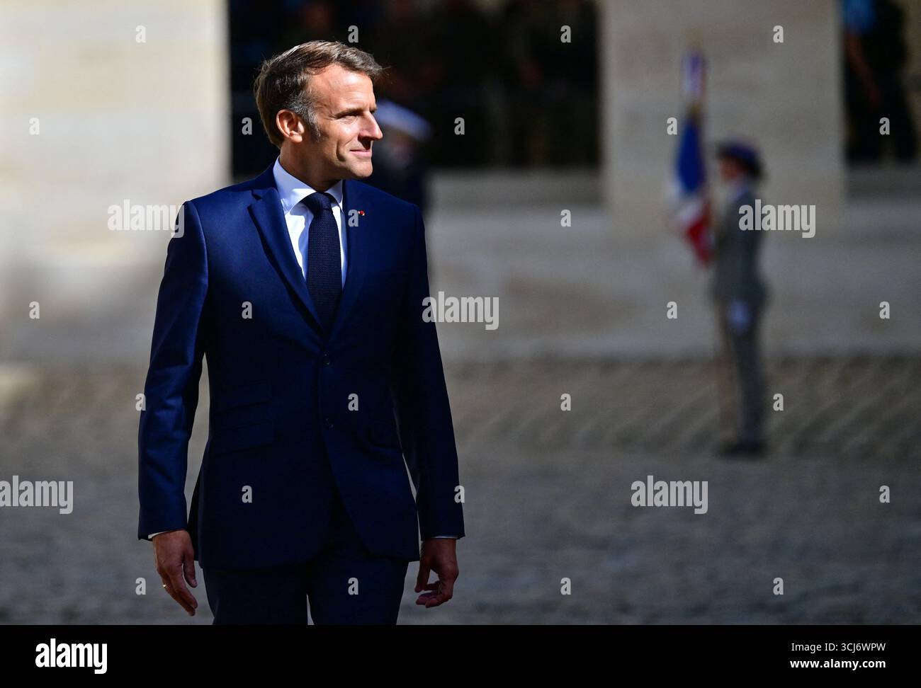 Emmanuel Macron (President of the French Republic) at Farewell to Arms ...