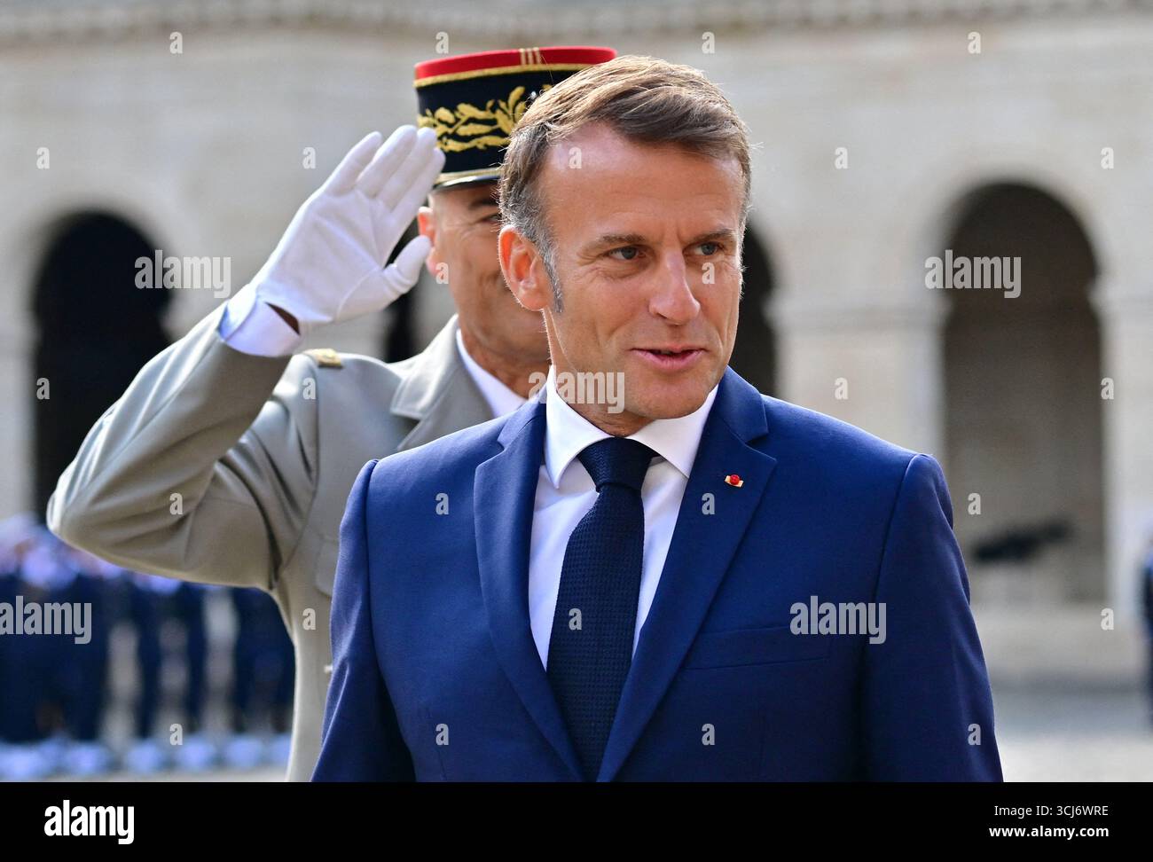 Emmanuel Macron (President of the French Republic) at Farewell to Arms ...