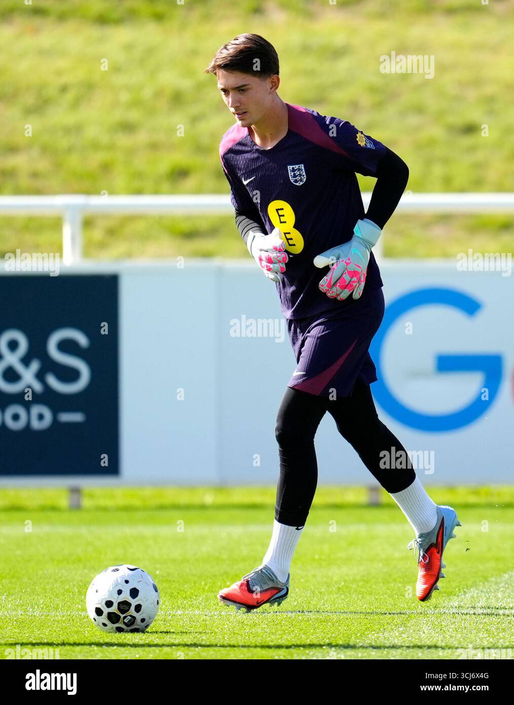 England goalkeer Ted Curd during a training session at St George's Park, Burton upon Trent ...