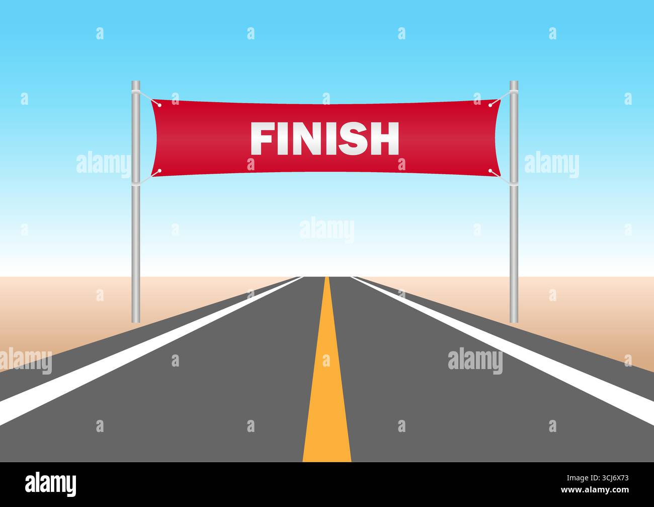 Finish line. Asphalt racing track. Race track. Go-kart track. Race ...