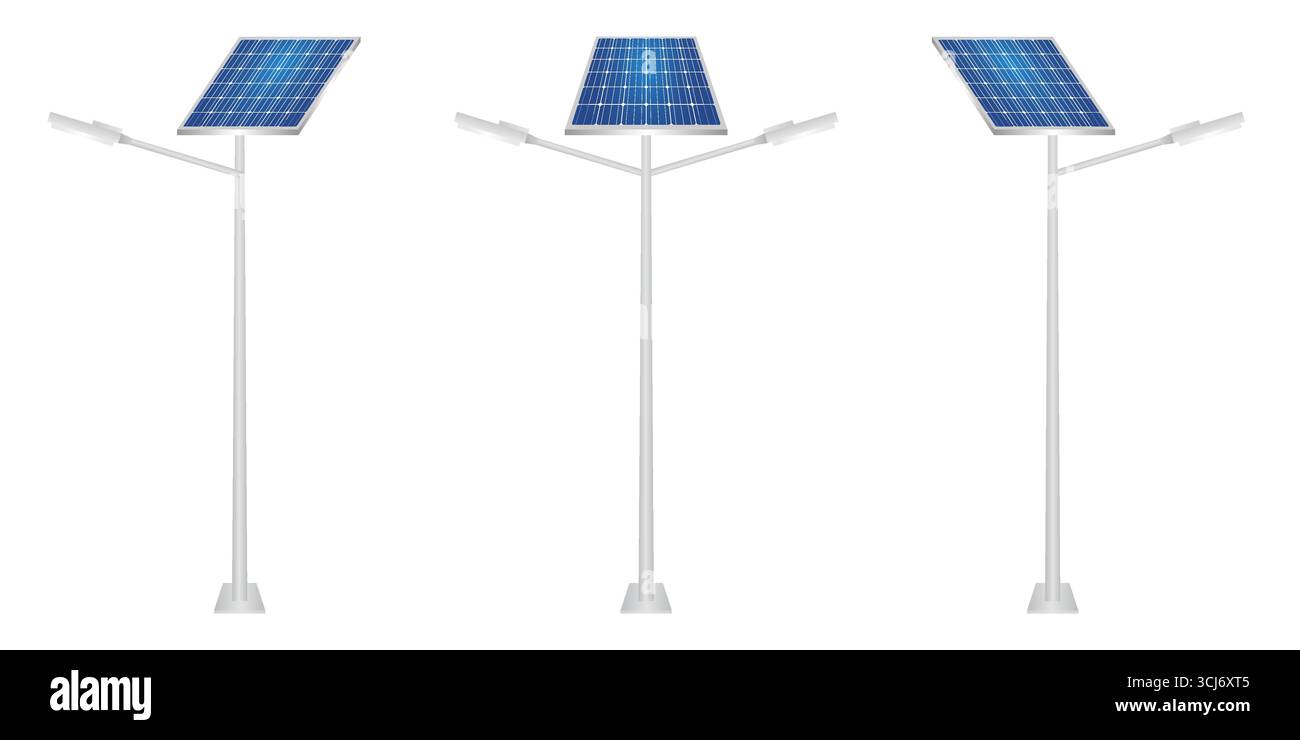 Solar Power Energy Lamp Post. Solar Panel Street Lamp Post. Lamp Post ...