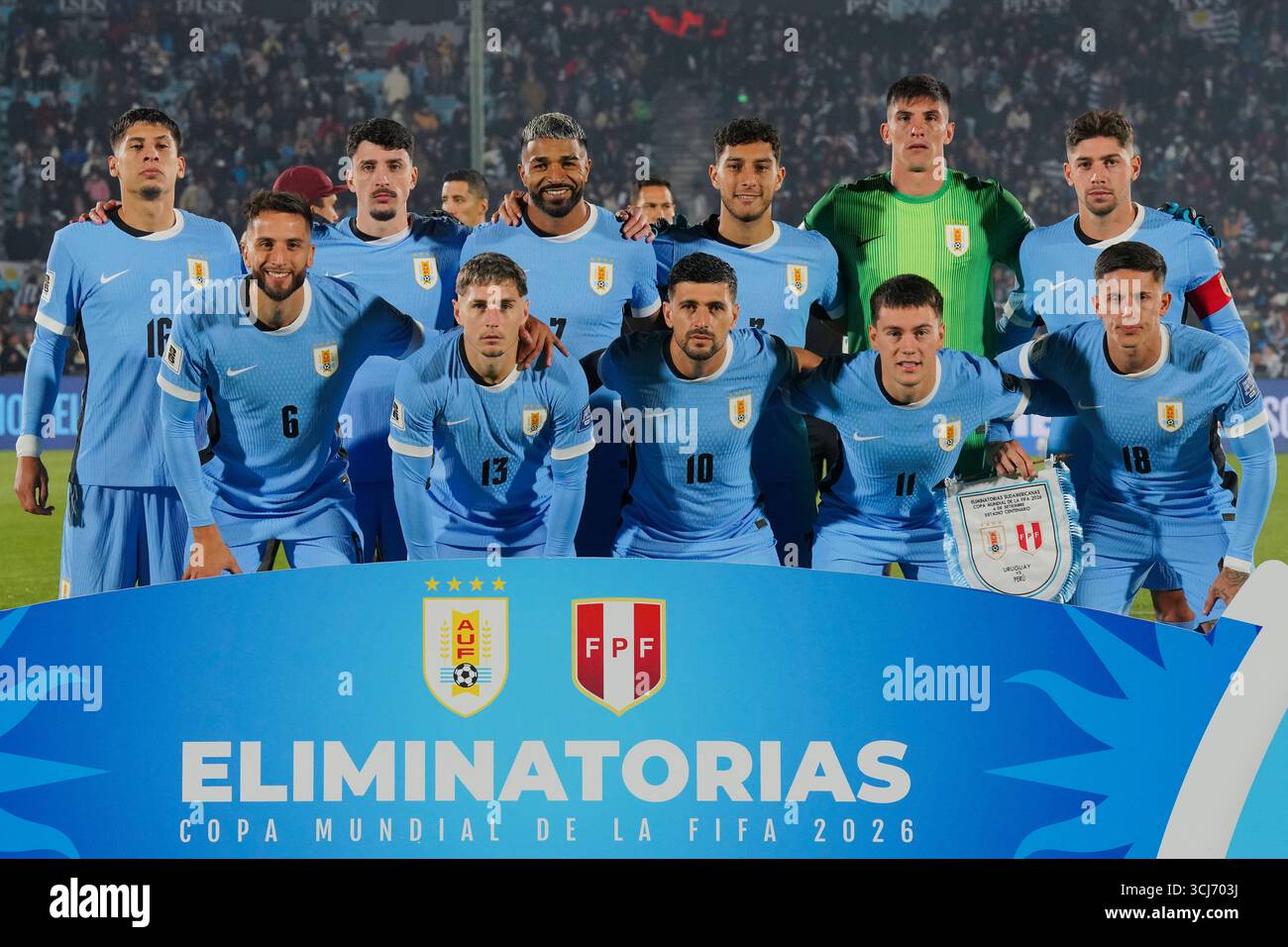 Uruguay's team during a World Cup 2026 qualifying soccer match against ...