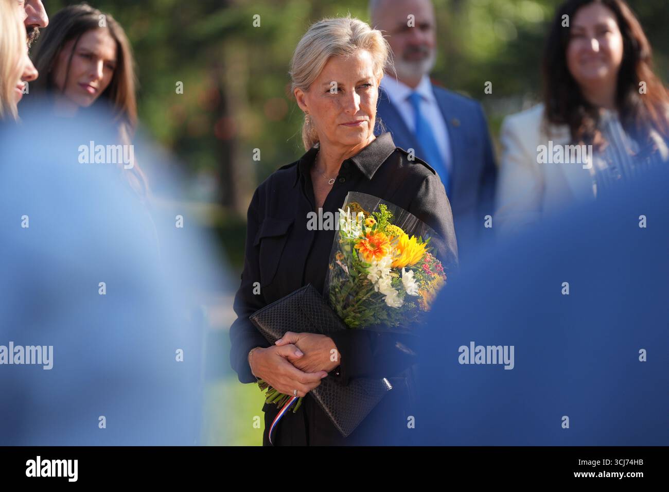 The Duchess of Edinburgh arrives at Spruce Meadows in Alberta, as part ...