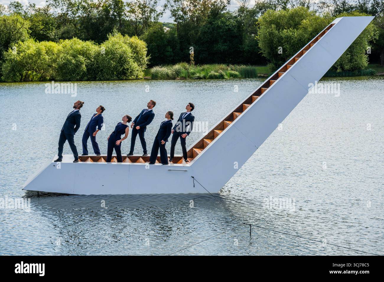 London, UK. 5 Sep 2025. The Weight of Water on Birchmere Lake ...