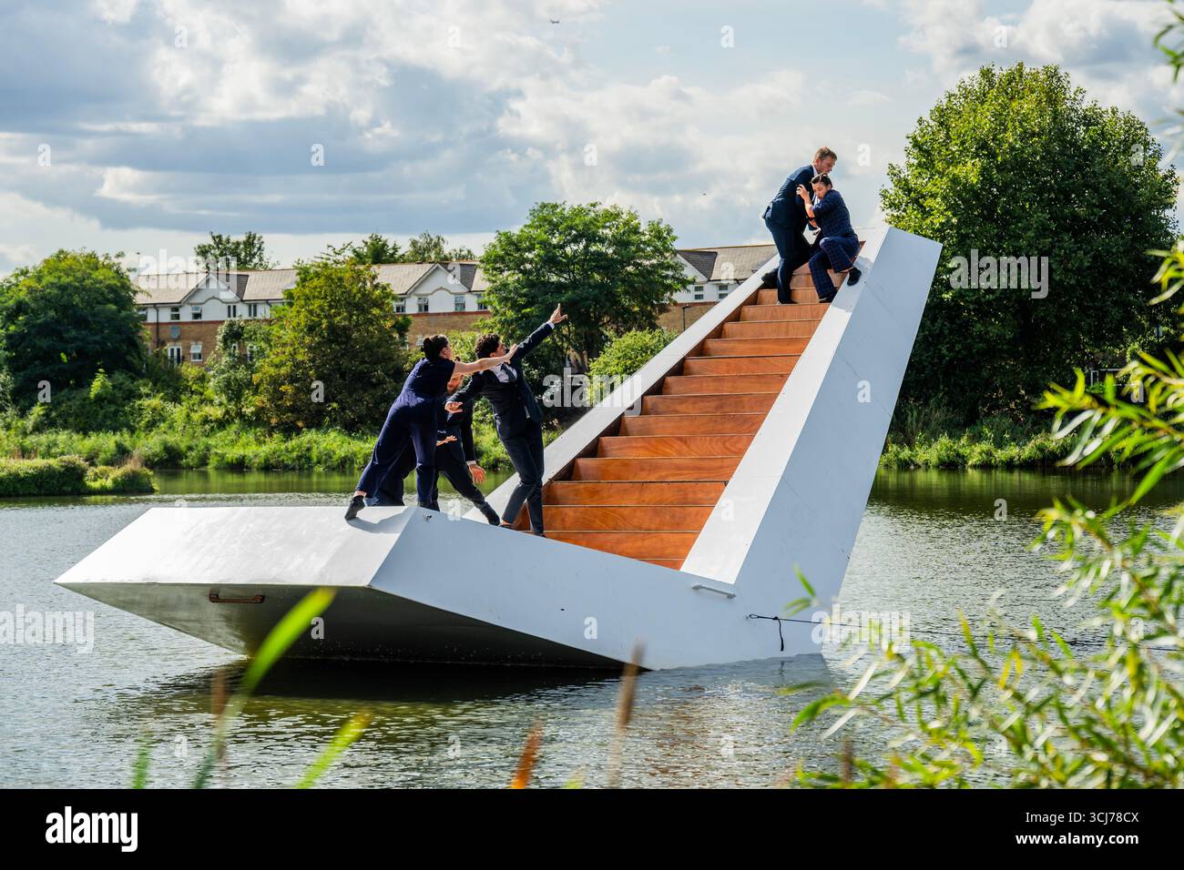 London, UK. 5 Sep 2025. The Weight of Water on Birchmere Lake ...