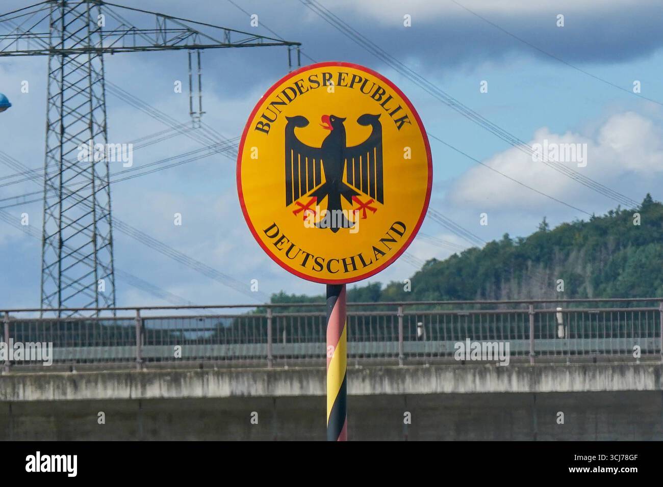 Deutschland, Europa: Grenzschild Bundesrepublik Deutschland ...