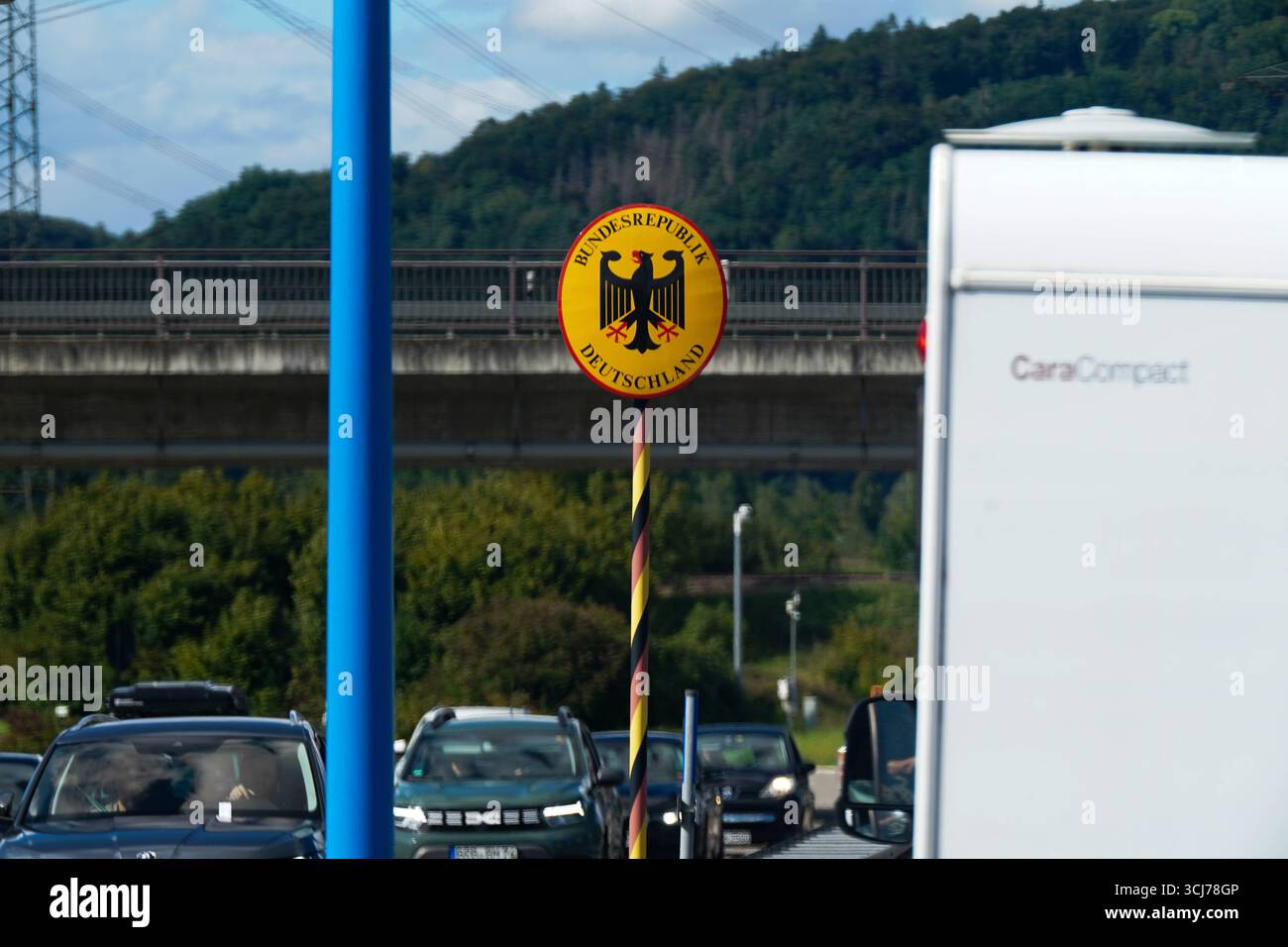 Deutschland, Europa: Grenzschild Bundesrepublik Deutschland ...