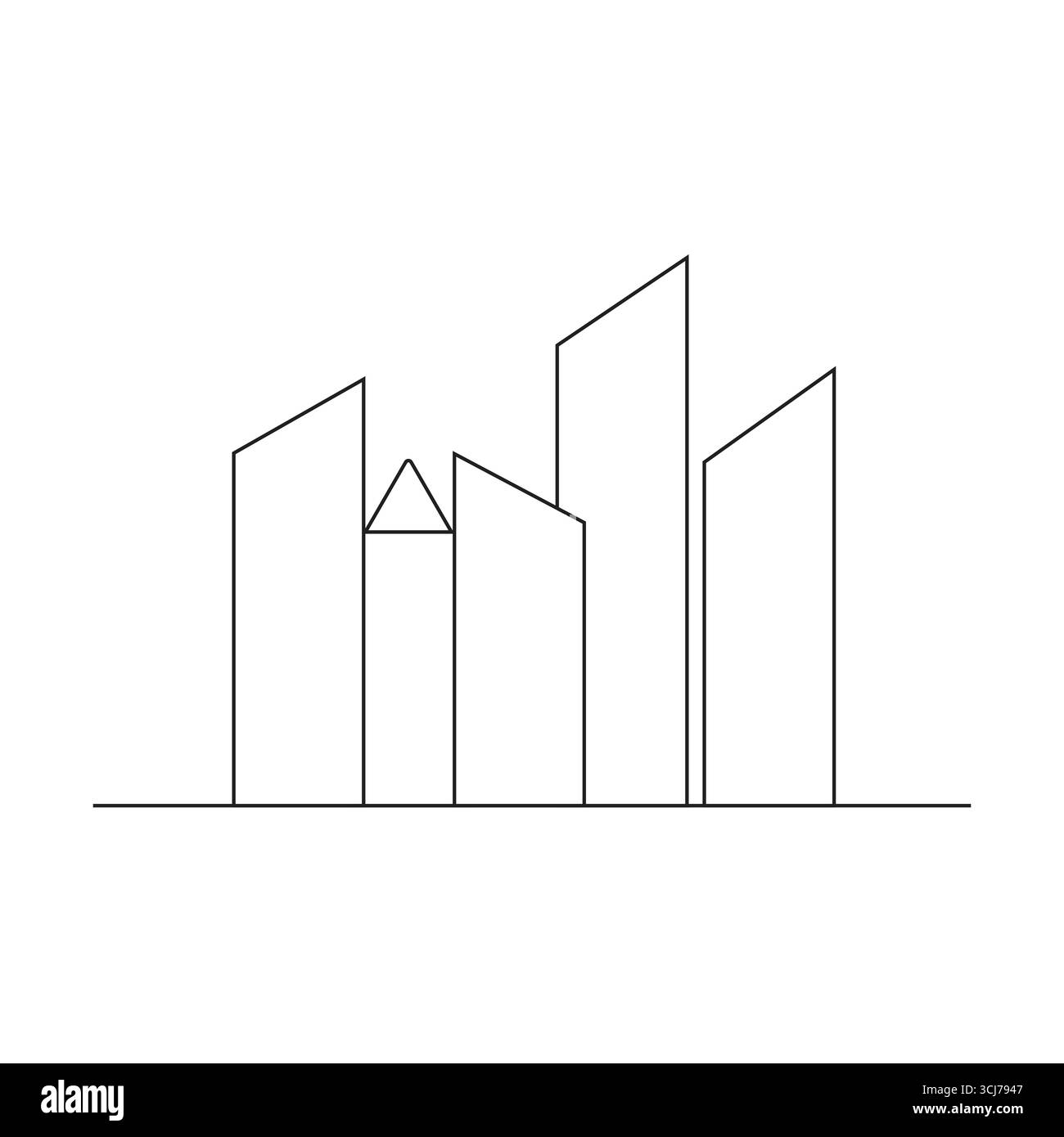 Abstract house in continuous Stock Vector Images - Alamy