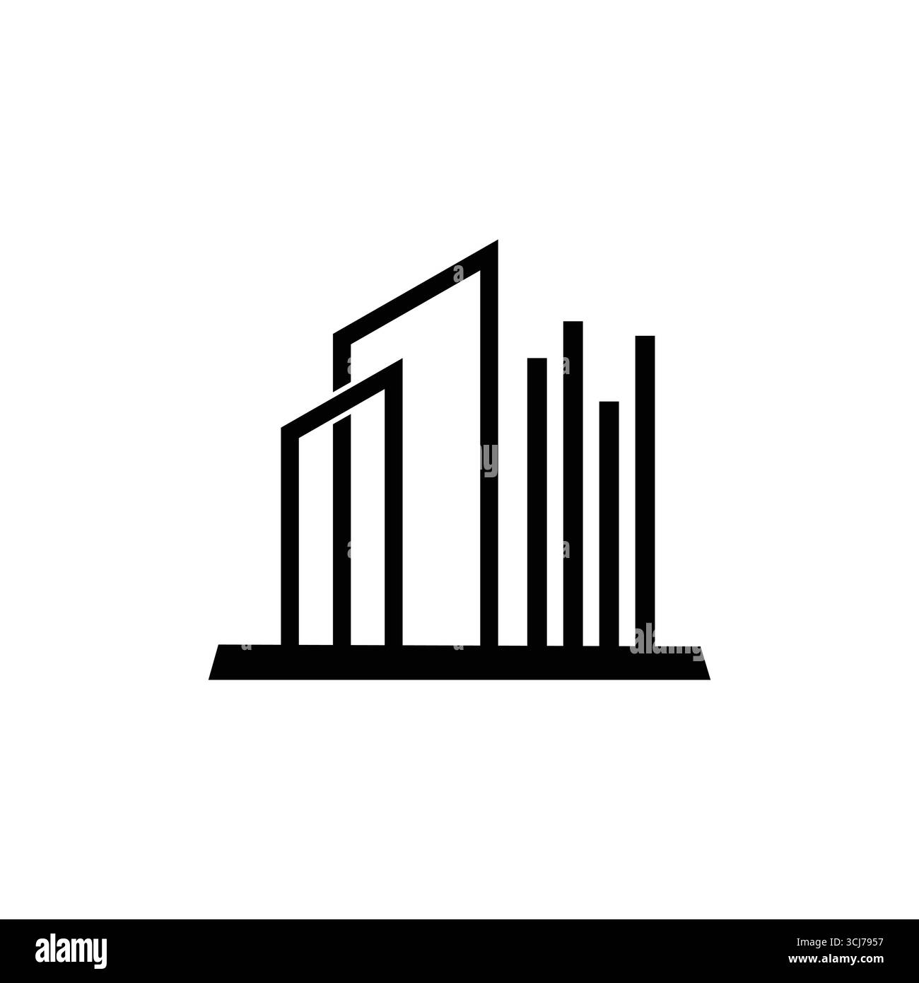 Architect drawing line on apartment Black and White Stock Photos ...