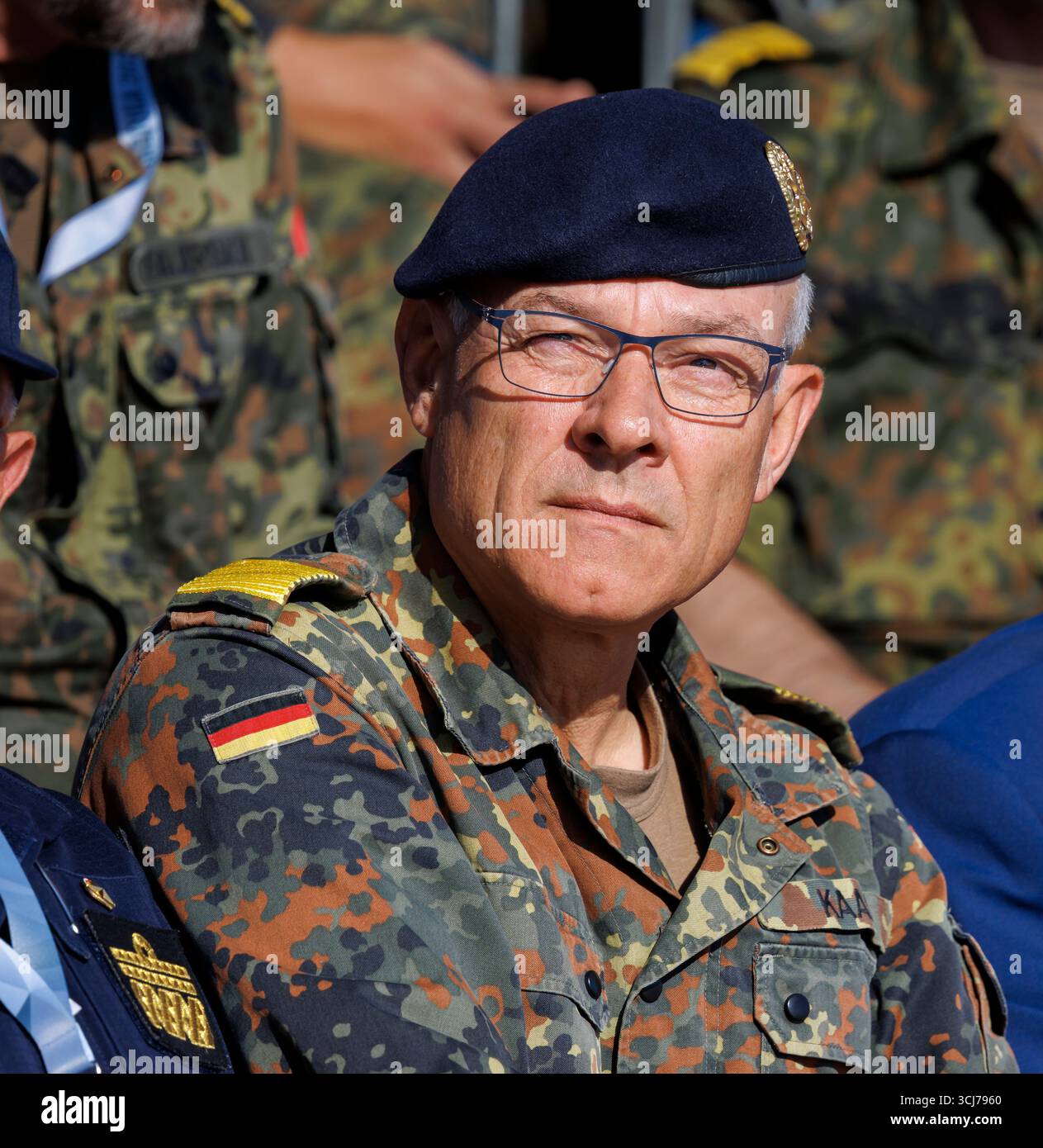 Vice Admiral Jan Christian Kaack, Inspector of the German Navy, Rostock ...