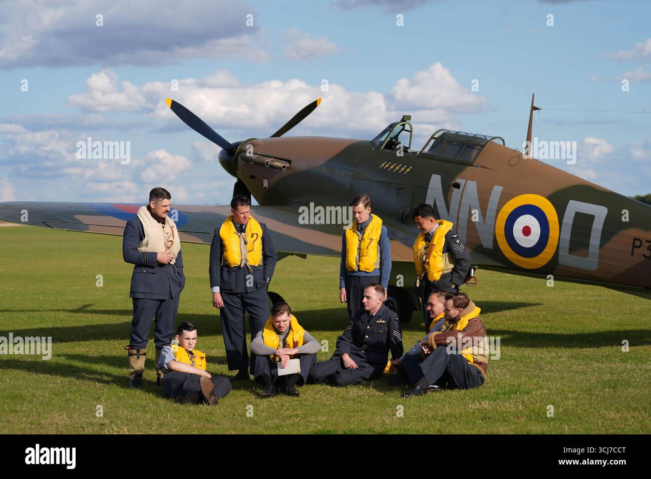 Reenactors from Spirit of Britain living history group pose by ...