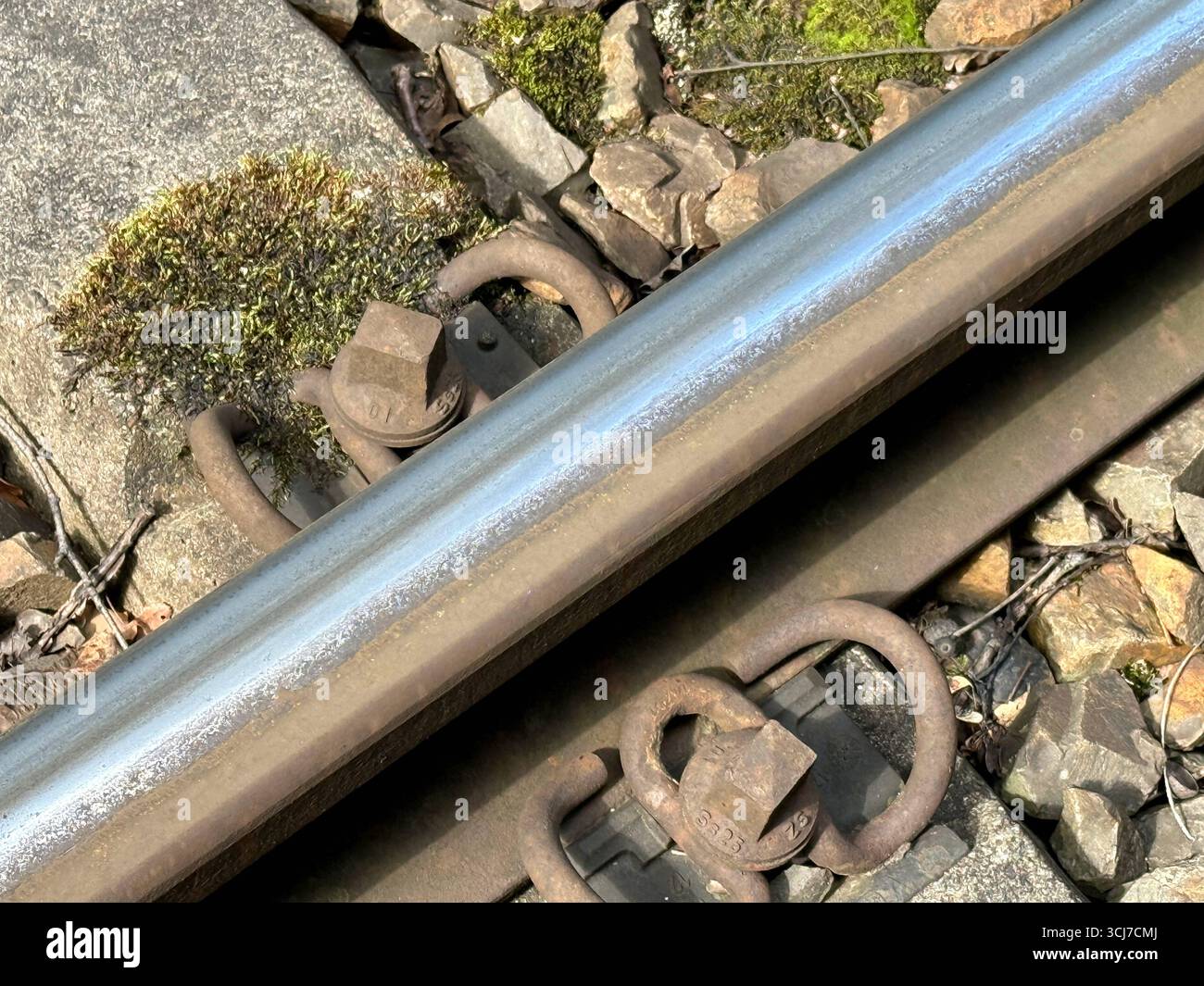 Bahngleis Bahnstrecke Gleis Nahaufnahme *** Railroad track Railway line ...