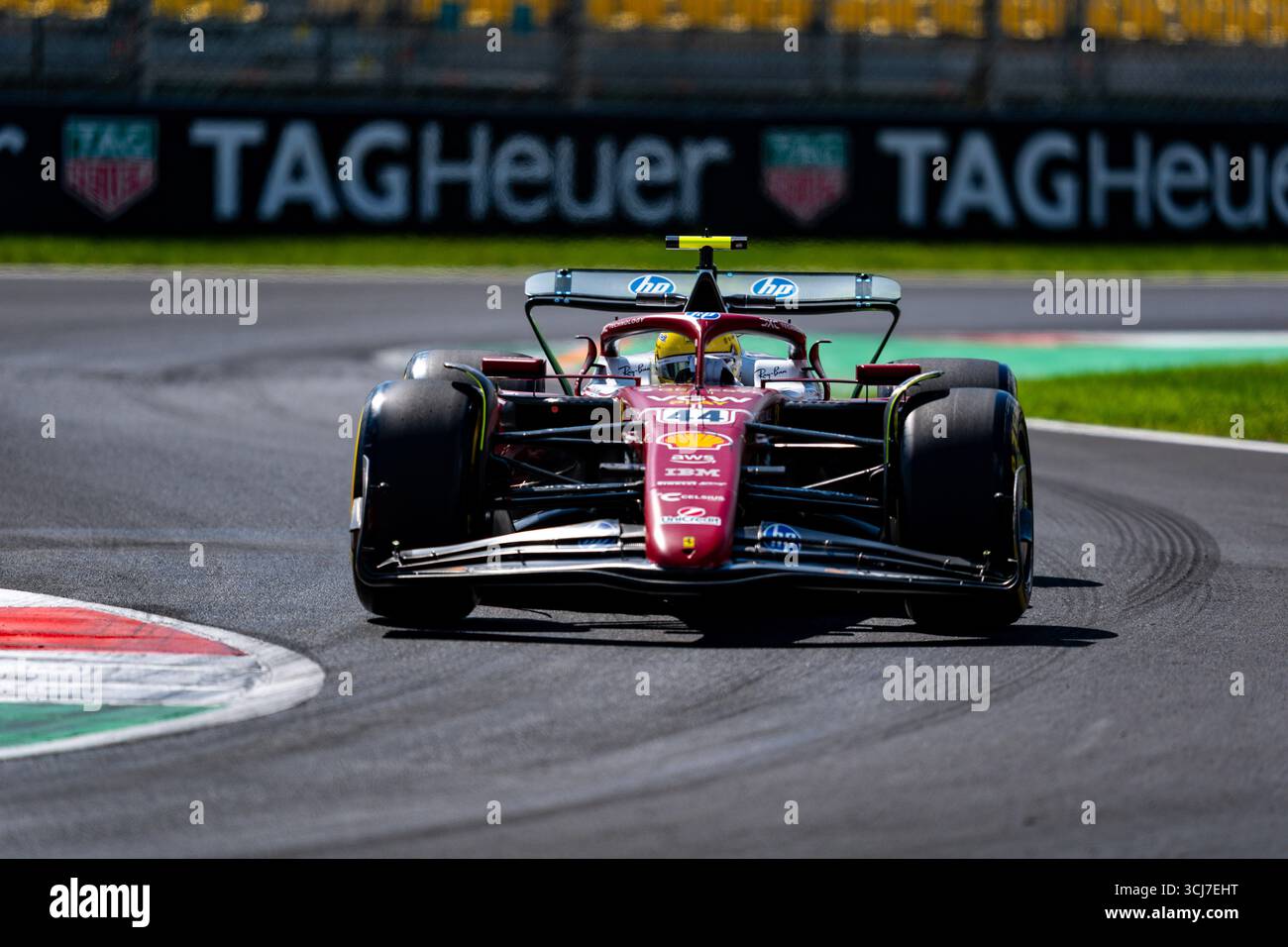 Scuderia Ferrari HP F1 Team's English driver Lewis Hamilton competes ...