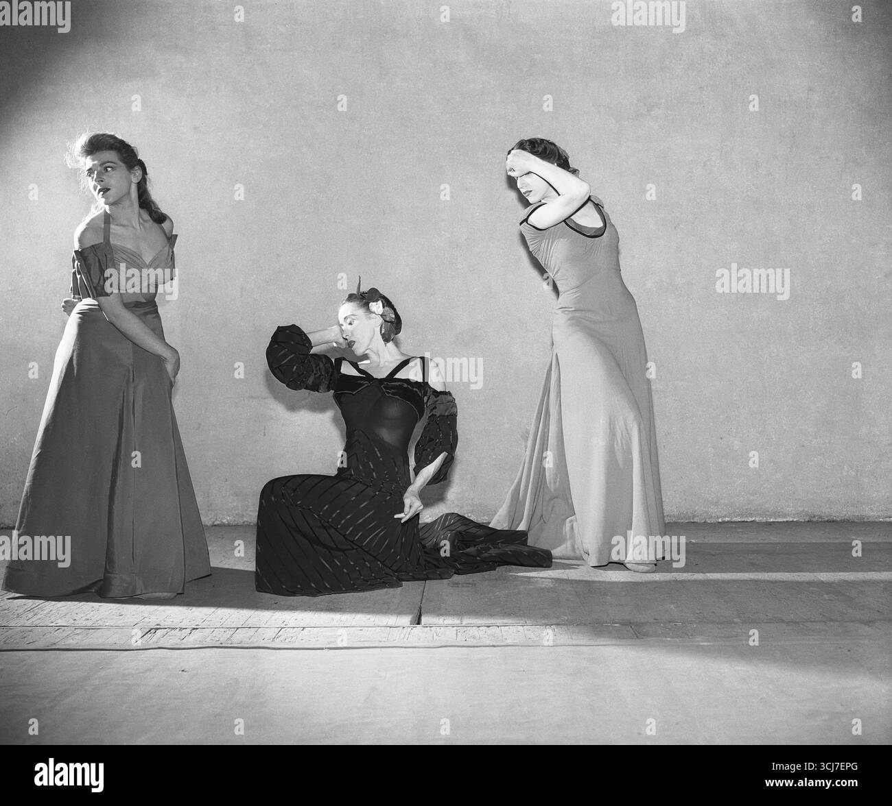 Sophie Maslow, right, Martha Graham, center, and Jane Judley perform at ...