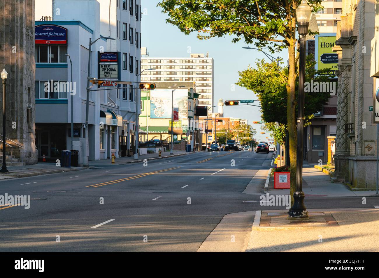 Atlantic City, NJ - Aug 25, 2025: A cityscape view of Pacific Ave, is ...