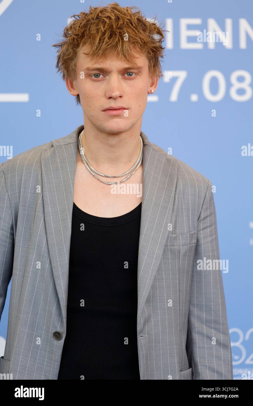 Enzo Brumm poses at the photocall of 'Silent Friend' during the 82nd ...