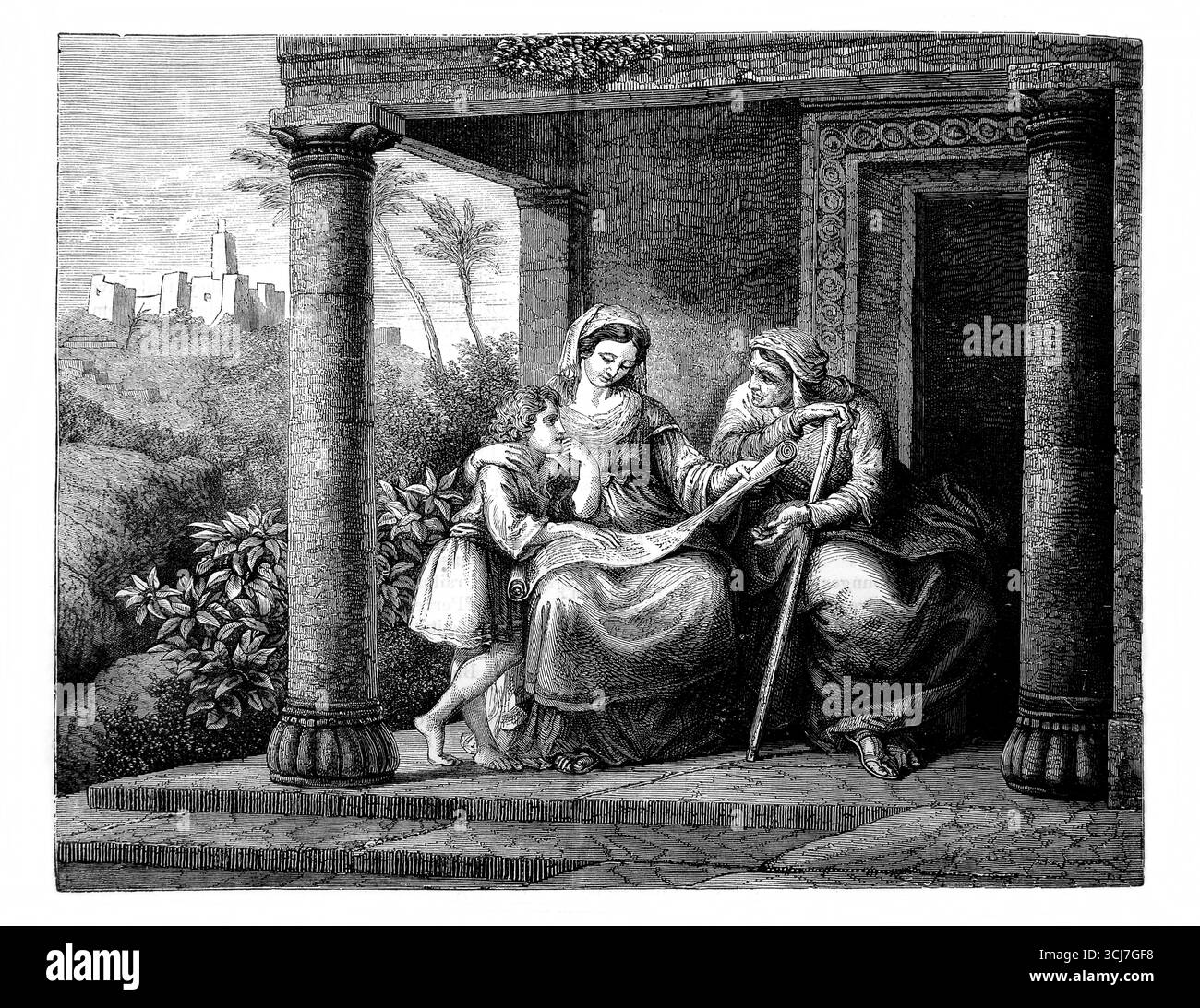 Illustration of Timothy and his Mother Eunice and Grandmother Lois ...