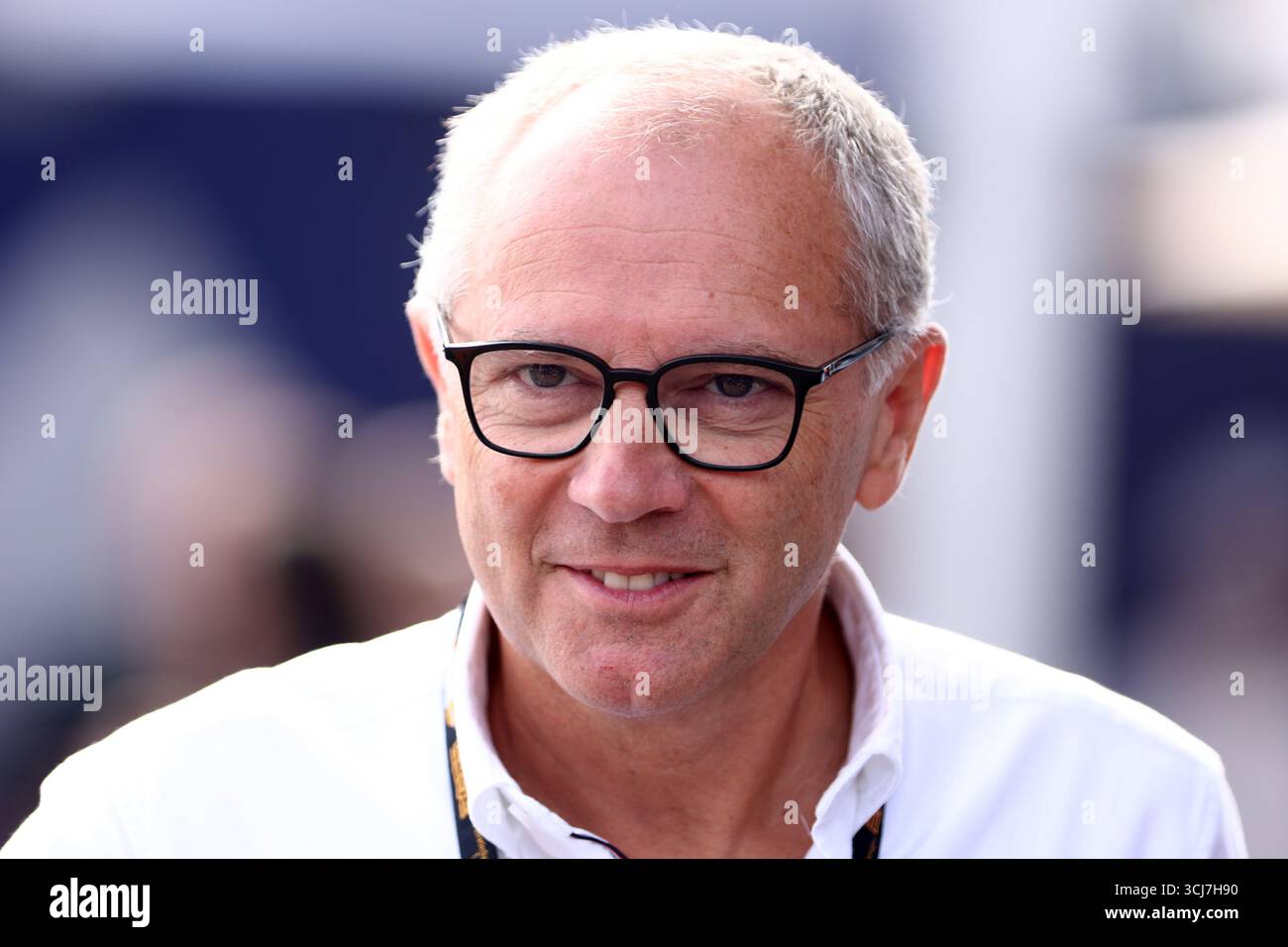 Stefano Domenicali, Chief executive officer of Formula 1 looks on in ...