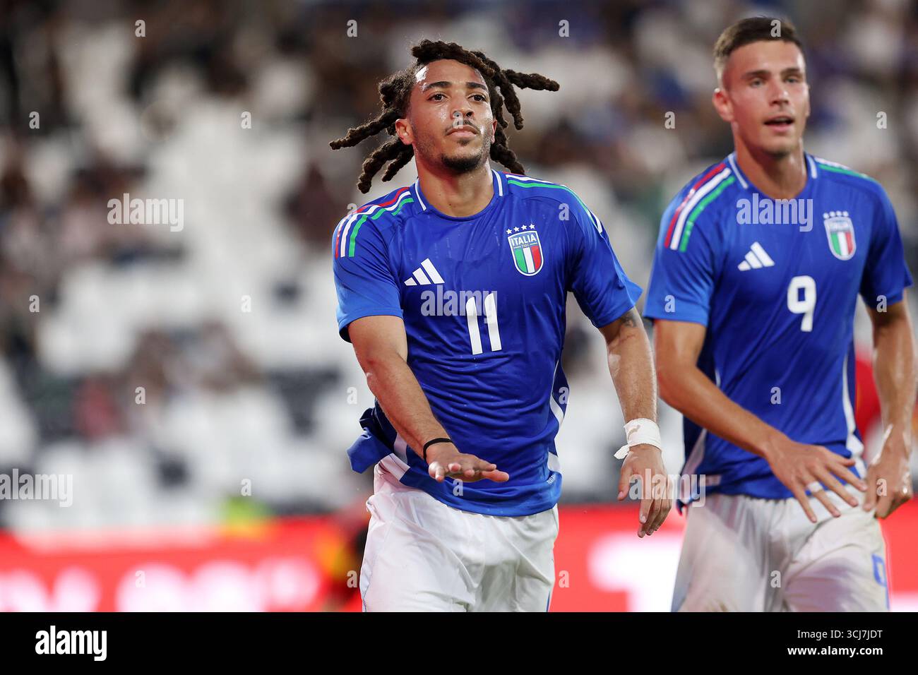 koleosho luca celebration during the Euro Under21 qualifications soccer ...