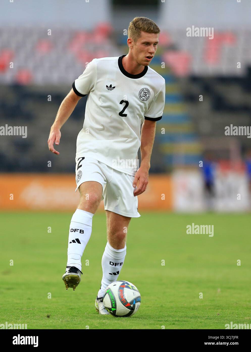 05 September 2025, Albania, Elbasan: Soccer, U21 Men: International ...
