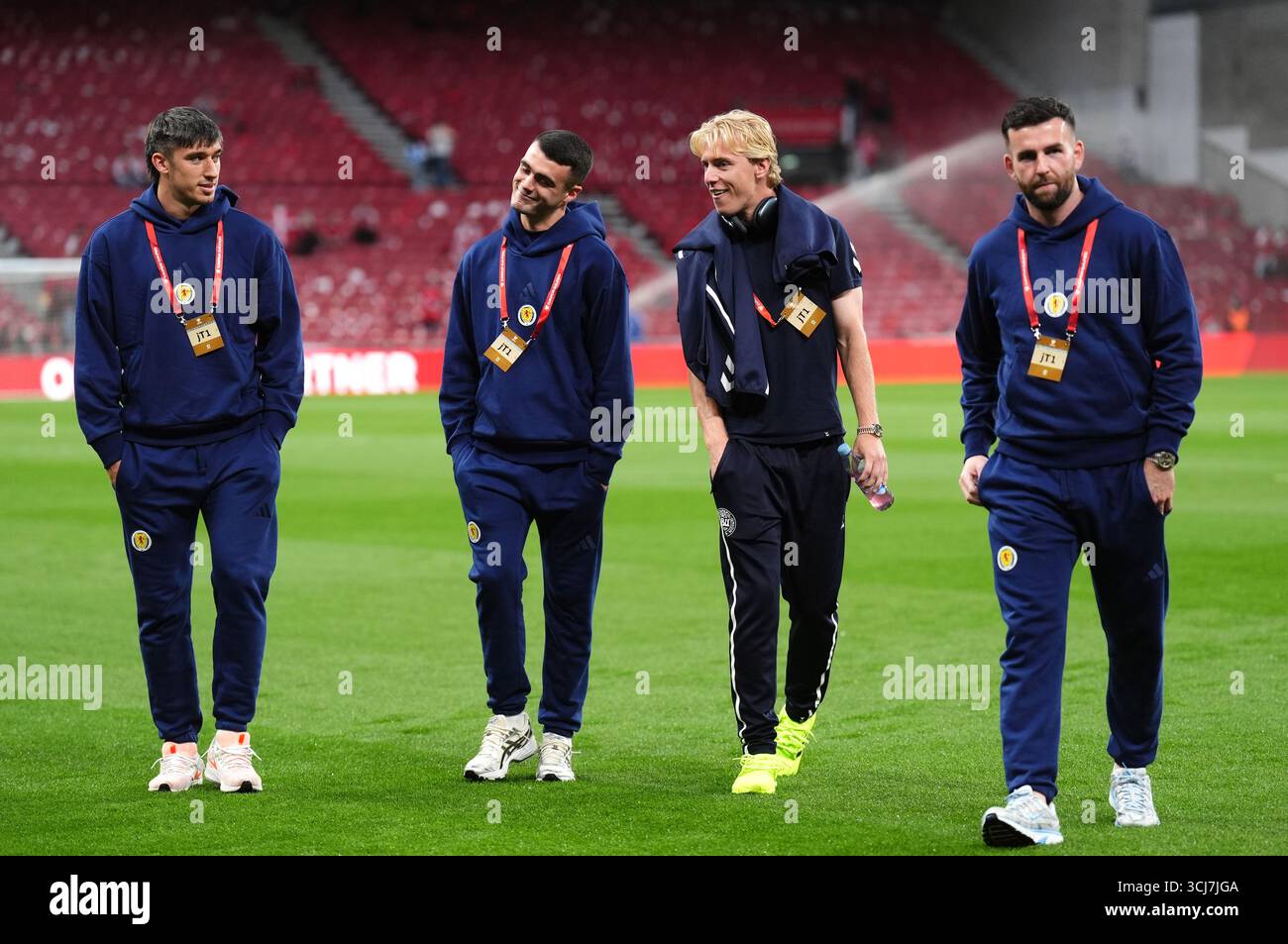 Scotland's Kieron Bowie, Lennon Miller, Denmark's Mika Biereth and ...