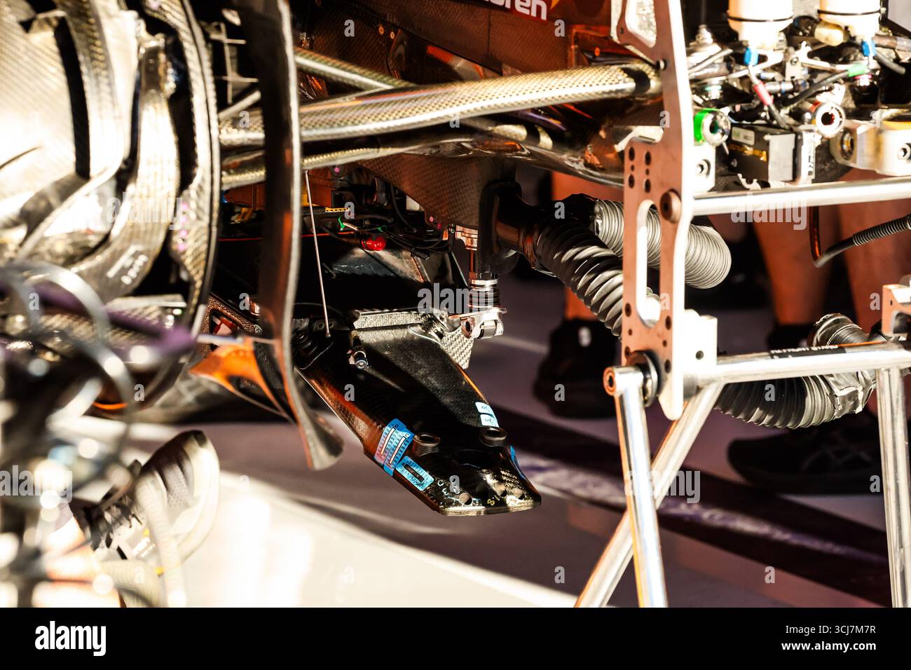 McLaren F1 Team MCL39, mechanical detail of the T-Tray, floor during ...