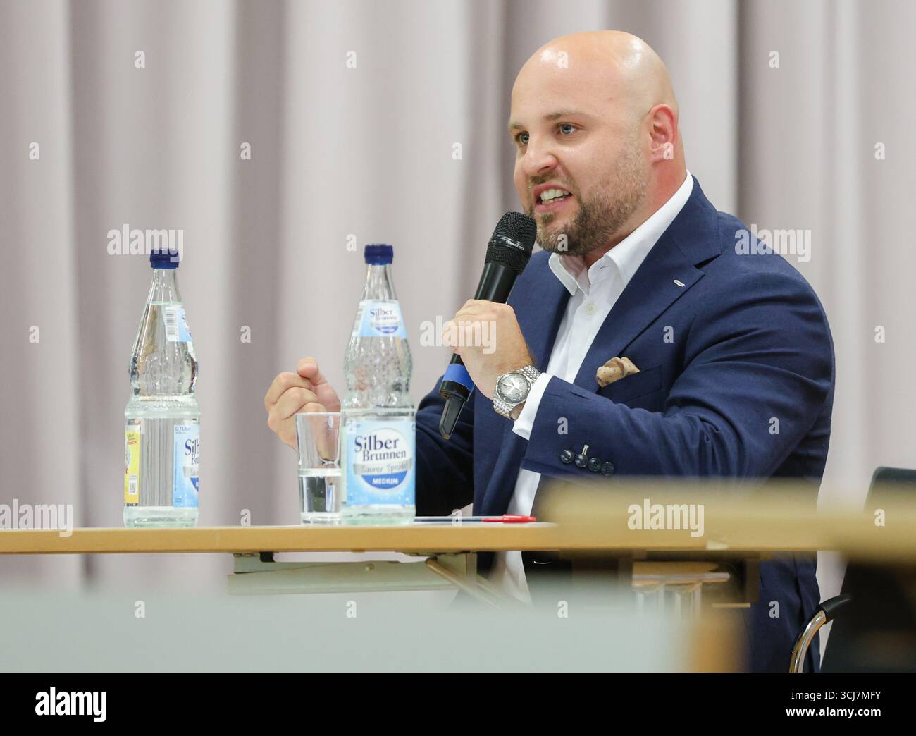 05 September 2025, Baden-Württemberg, Tübingen: The AfD state chairman ...