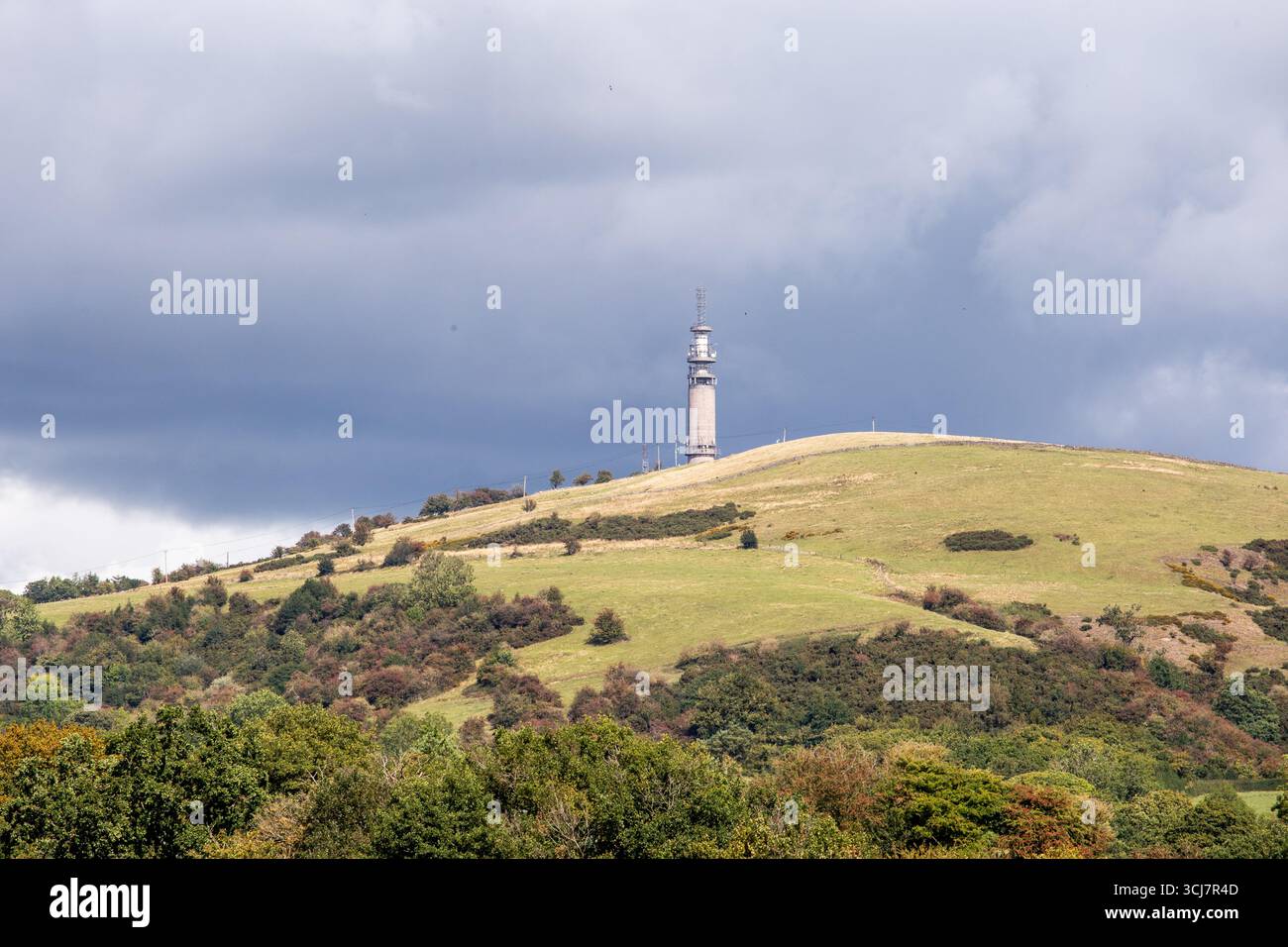 The BT telecommunications tower radio mast on Croker Hill Sutton Common ...