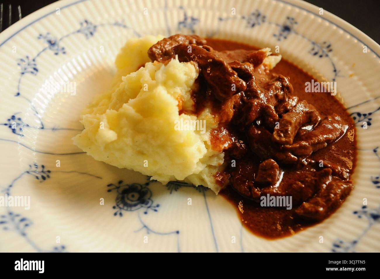 Copenhagen/ Denmark/05 september 2025/Beef stronganoff and mash potato ...