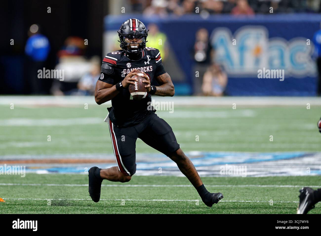 ATLANTA, GA - AUGUST 31: LaNorris Sellers #16 of the South Carolina ...