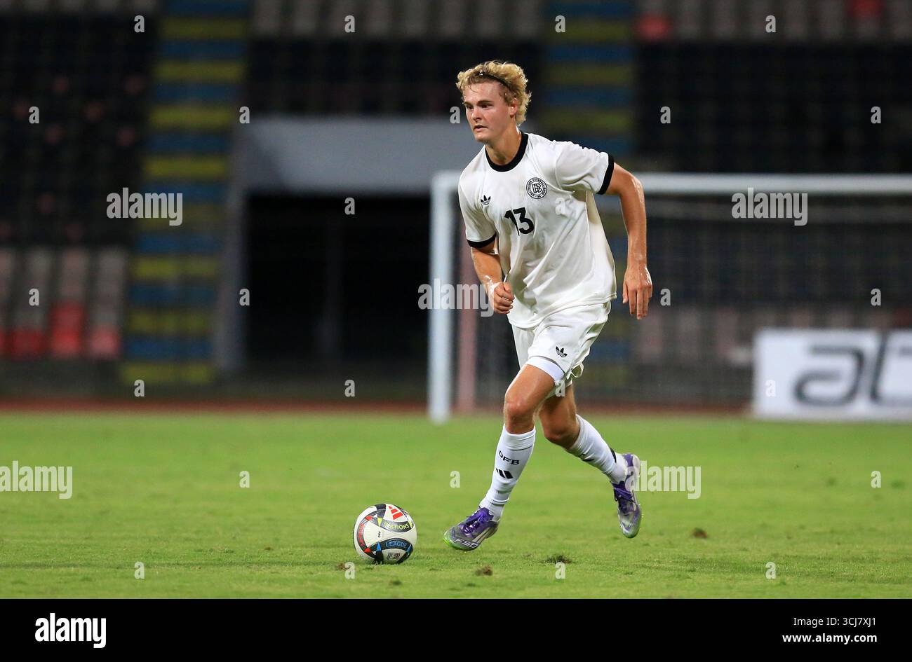 05 September 2025, Albania, Elbasan: Soccer, U21 Men: International ...