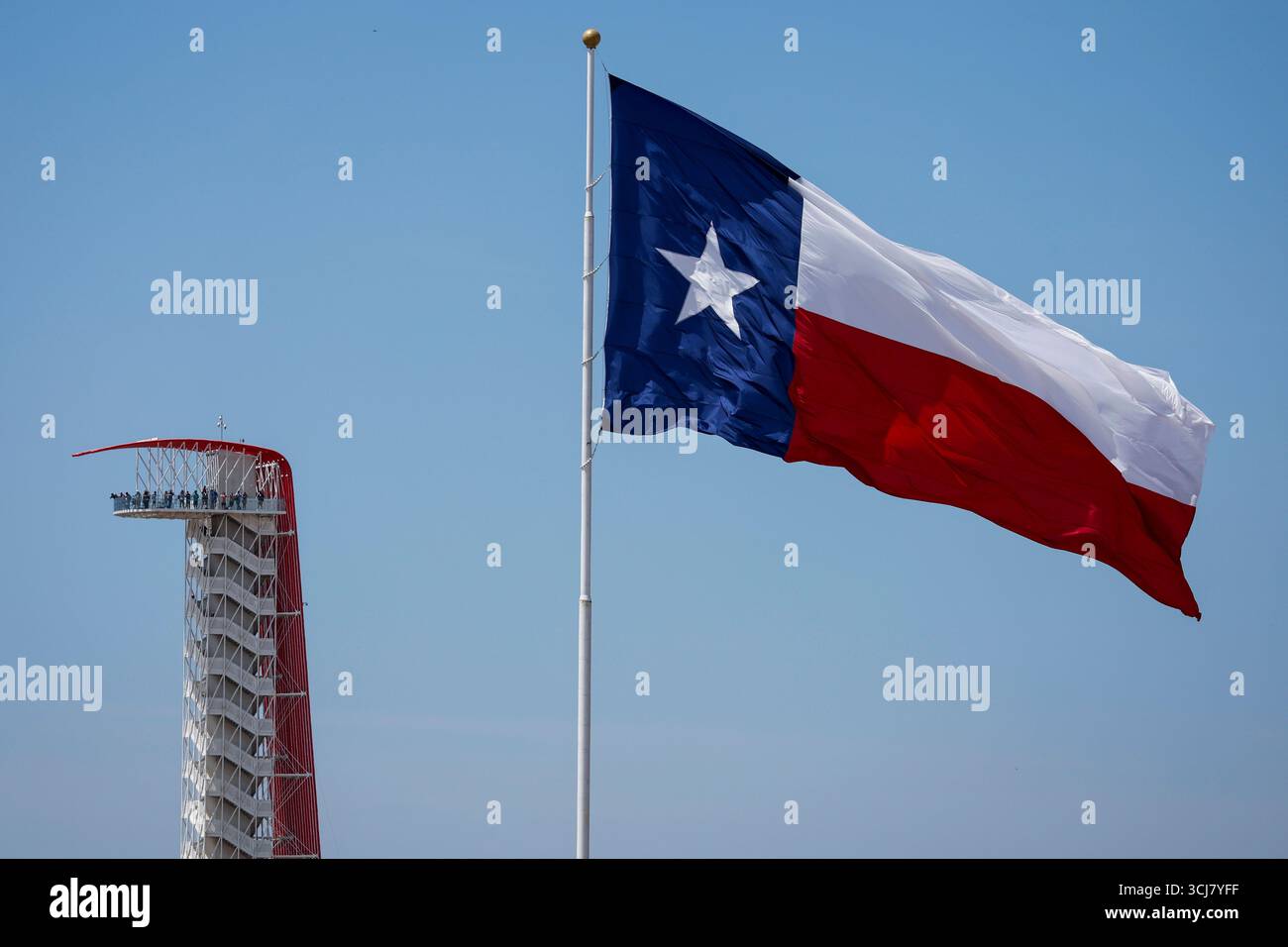 Texas Flag, Cota Tower during the Lone Star Le Mans 2025, 6th round of ...