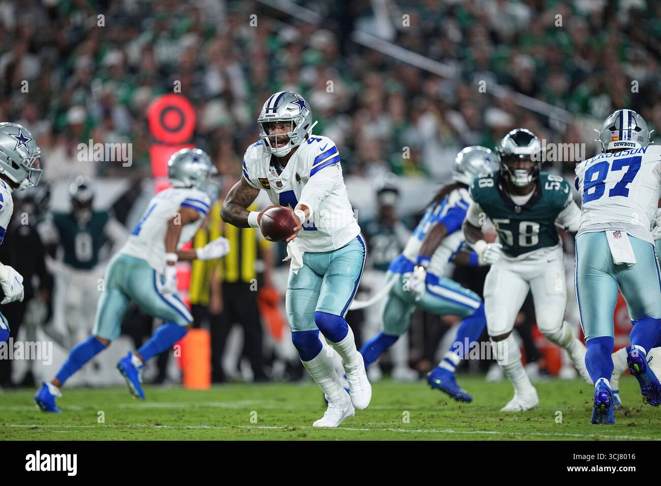 Dallas Cowboys quarterback Dak Prescott action during an NFL football ...