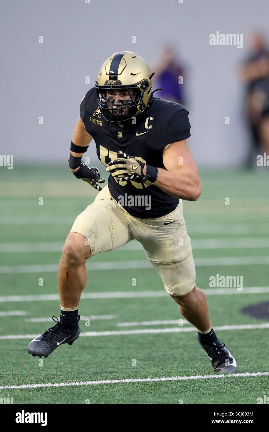 Army's Kalib Fortner (53) in action against Tarleton State during an ...