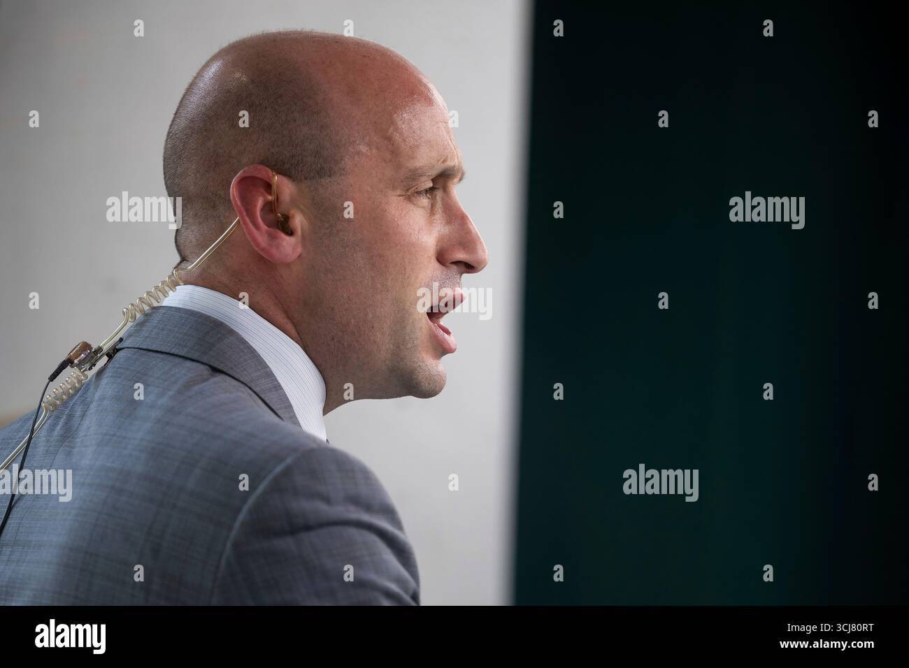 White House Deputy Chief of Staff Stephen Miller gives a television ...