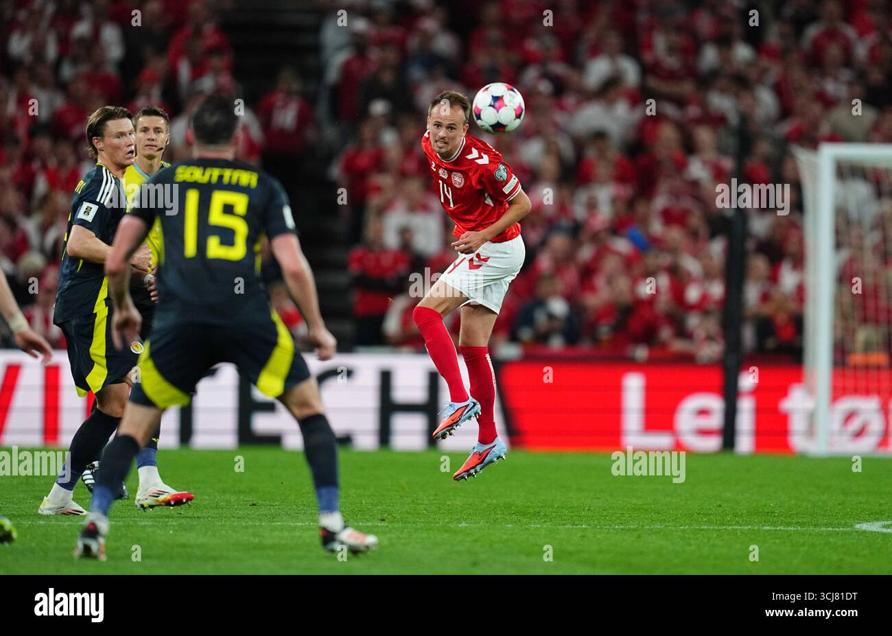 Parken, Copenhagen, Denmark. 05th Sep, 2025. Mikkel Damsgaard of ...