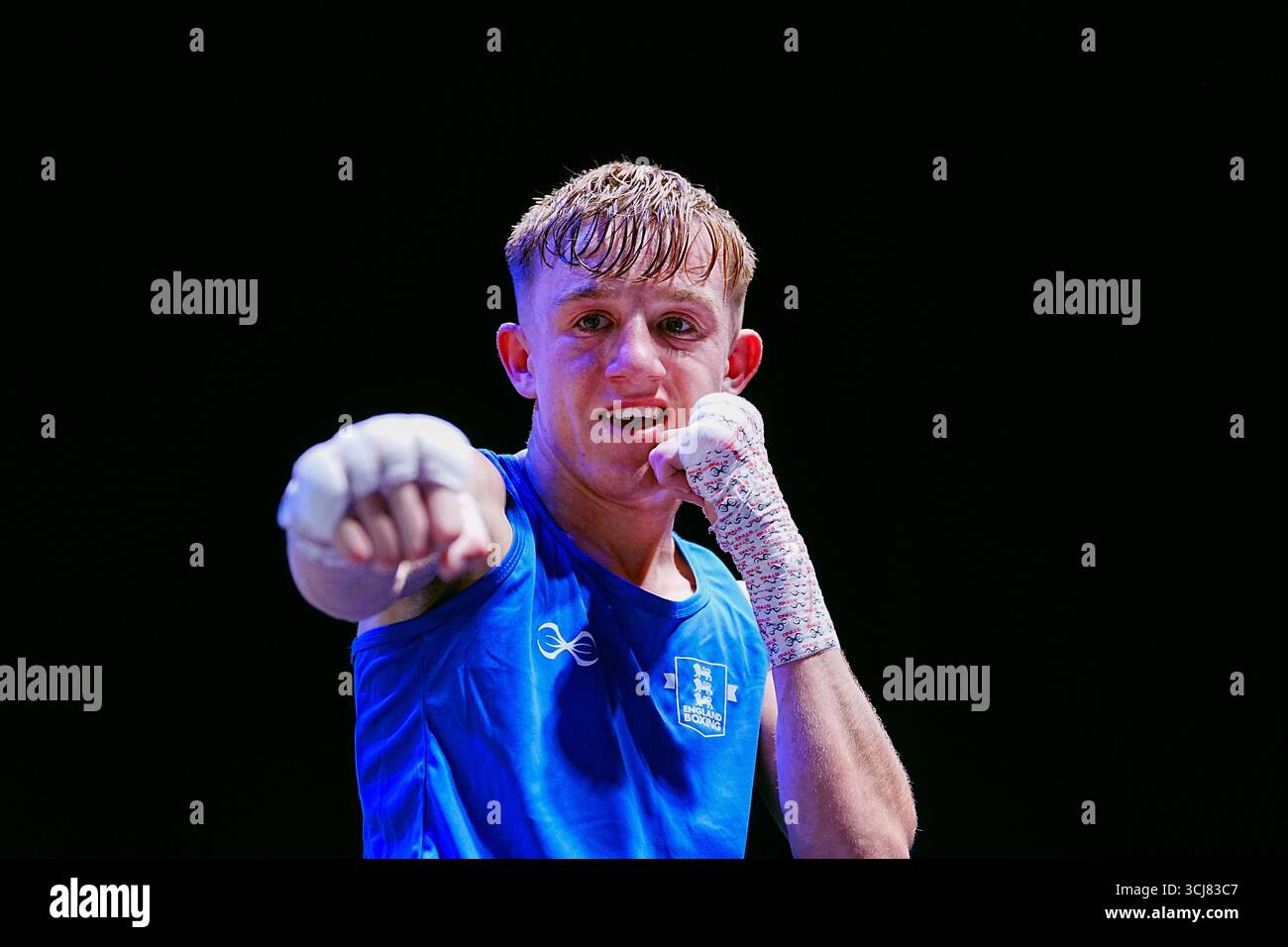 England's Reece Readshaw in the Men's 50kg division during day two of ...
