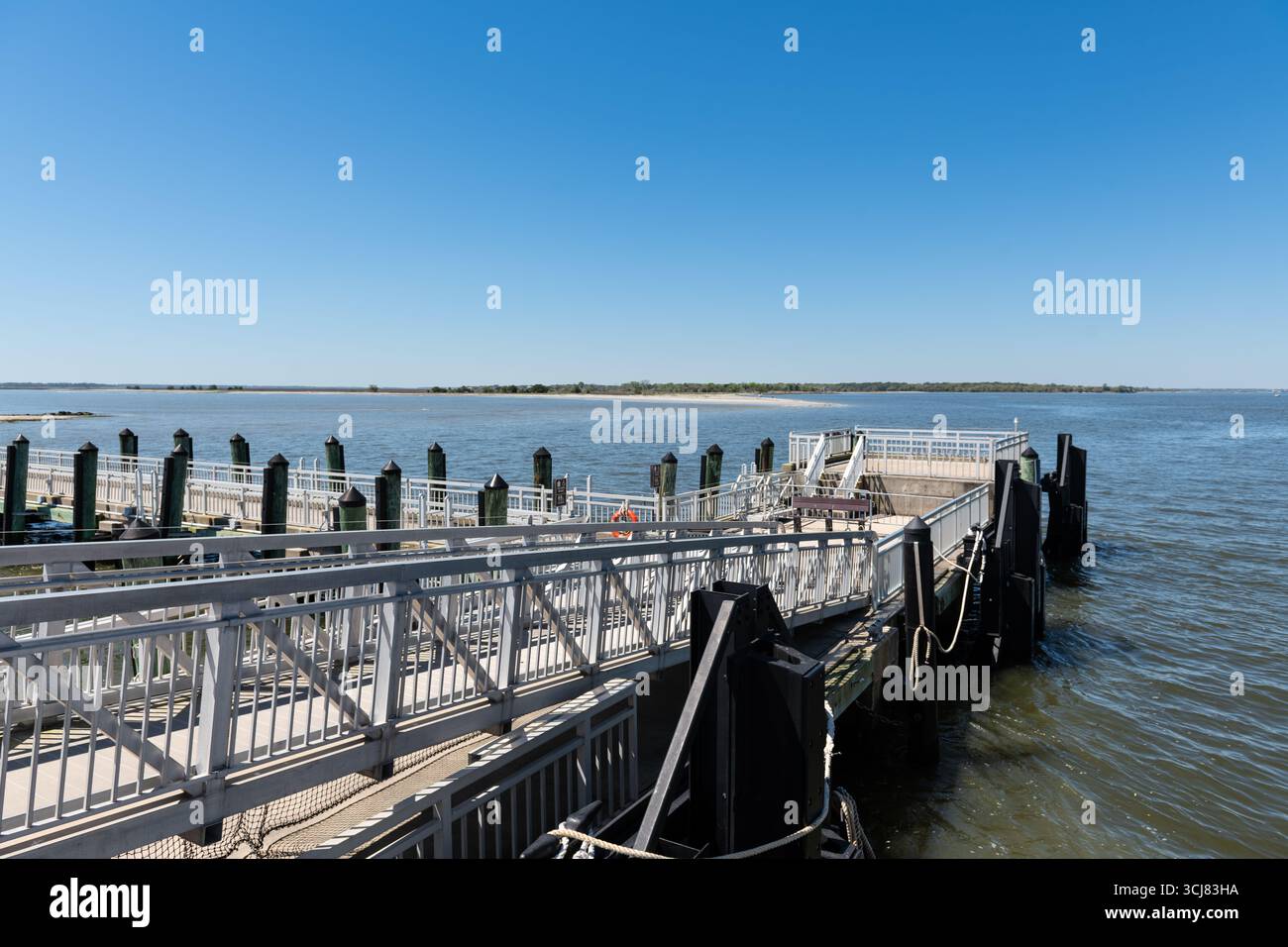 Charleston, South Carolina, USA - March 29, 2024. The ferry dock at ...