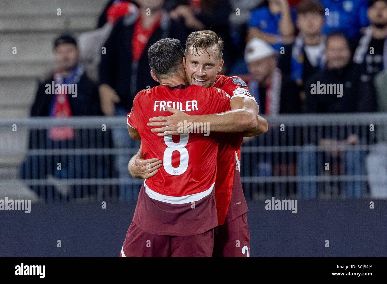 Basel, Switzerland, September 05st 2025: Goalscorer Silvan Widmer (3 ...