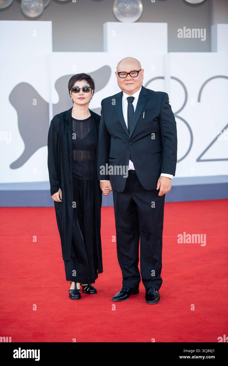 Ma Shuang , Cai Shangjun 82nd Venice Film Festival Red carpet of the movie -Ri Gua Zhong Tian ...