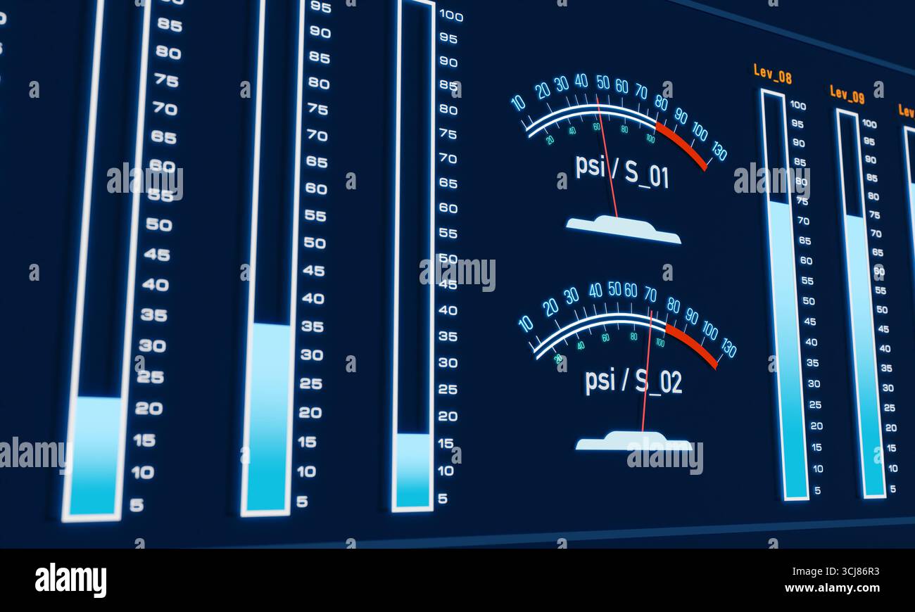 Electronic display, bar graph, digital measuring device. Electronic ...