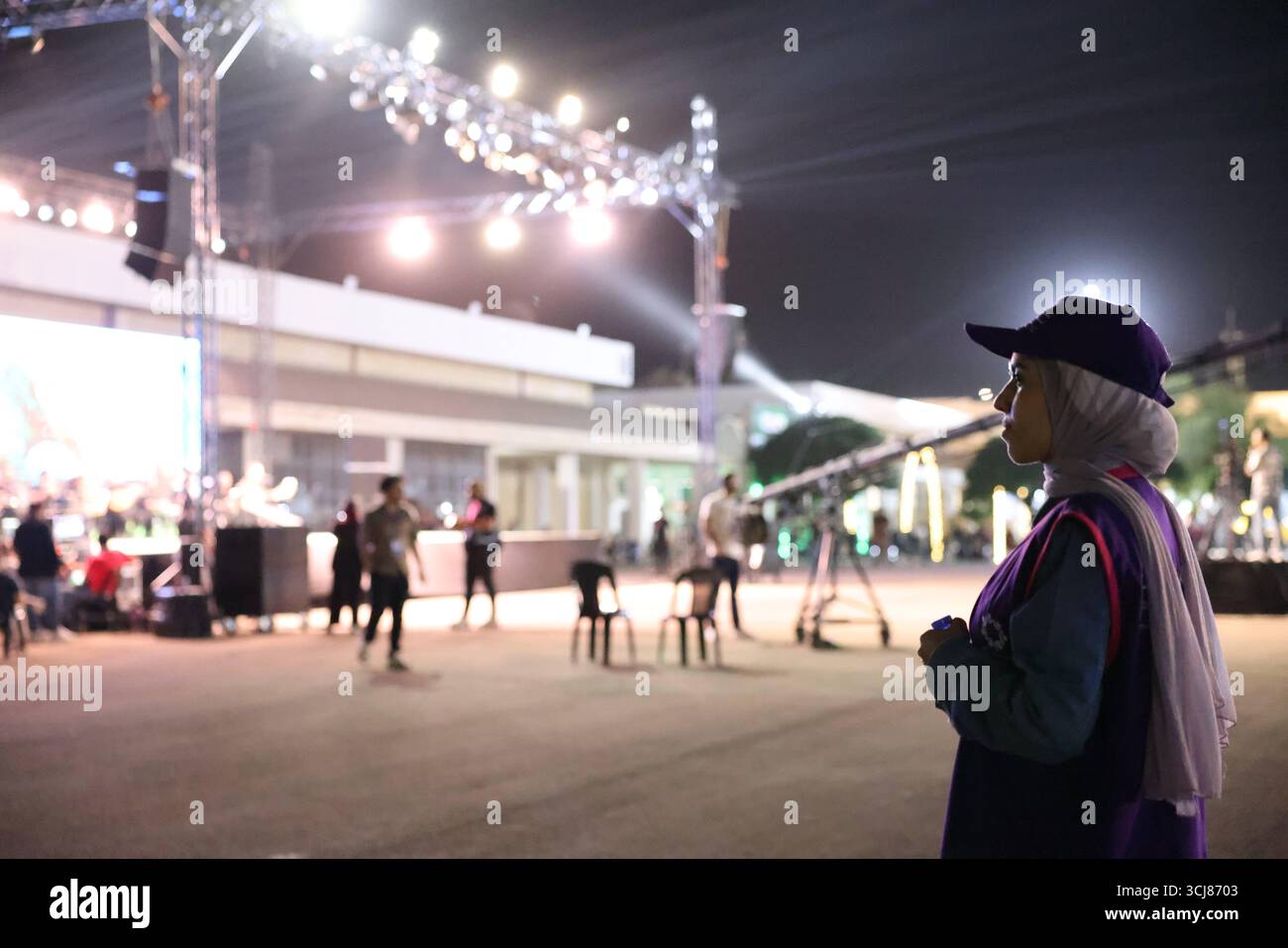 Audience watching live music performance during Damascus International ...