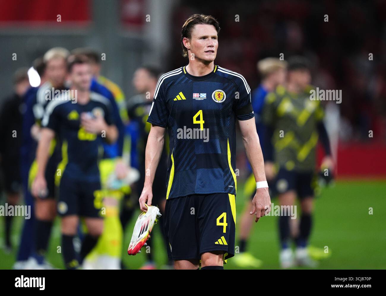 Scotland's Scott McTominay reacts following the World Cup European ...