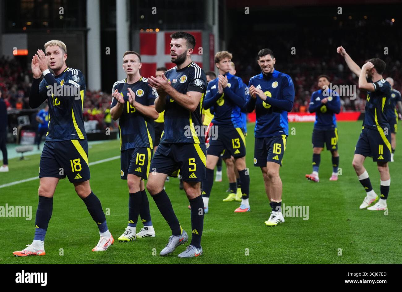 Scotland's George Hirst, Lewis Ferguson, Grant Hanley and Scott McKenna ...